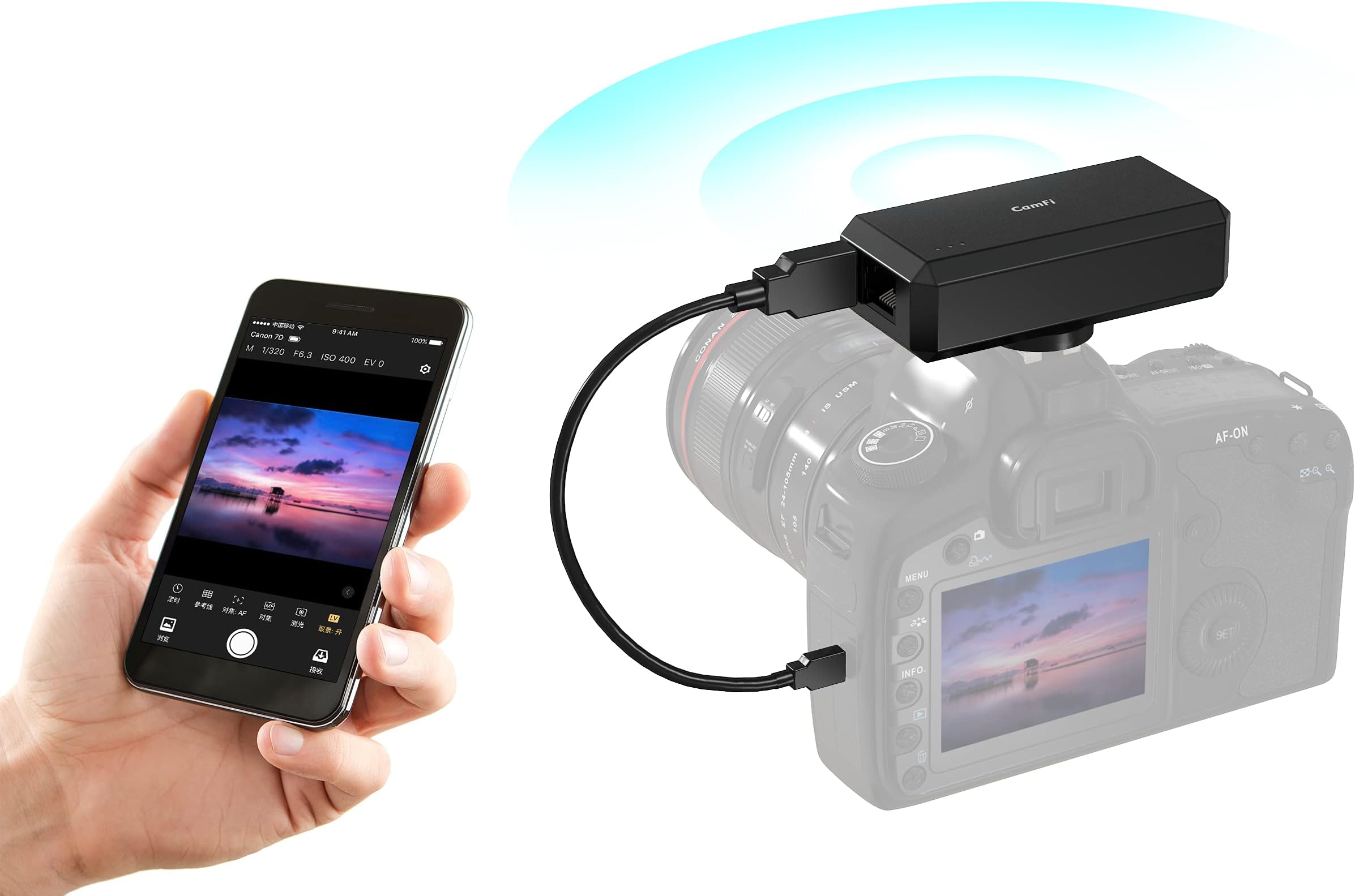 Amazon.com : CamFi CF102 Remote Control, Camera Assistant DSLR Remote ...