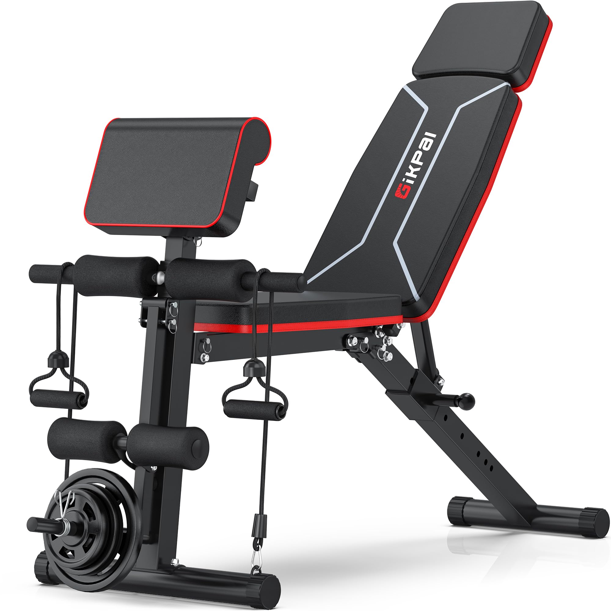 Gikpal Adjustable Weight Bench Workout Bench Foldable For Full Body ...