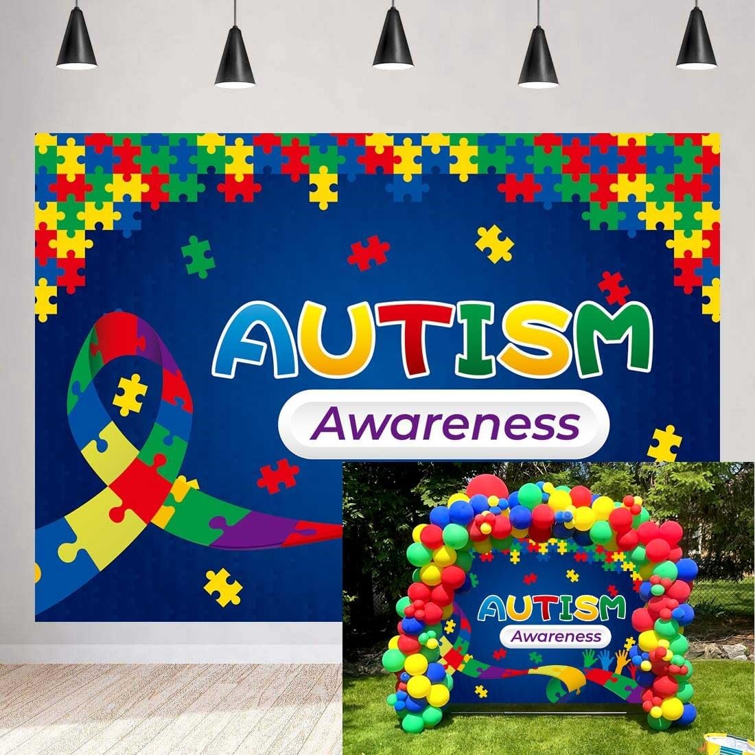 Amazon.com : Autism Awareness Backdrop Accept Understand Love April ...