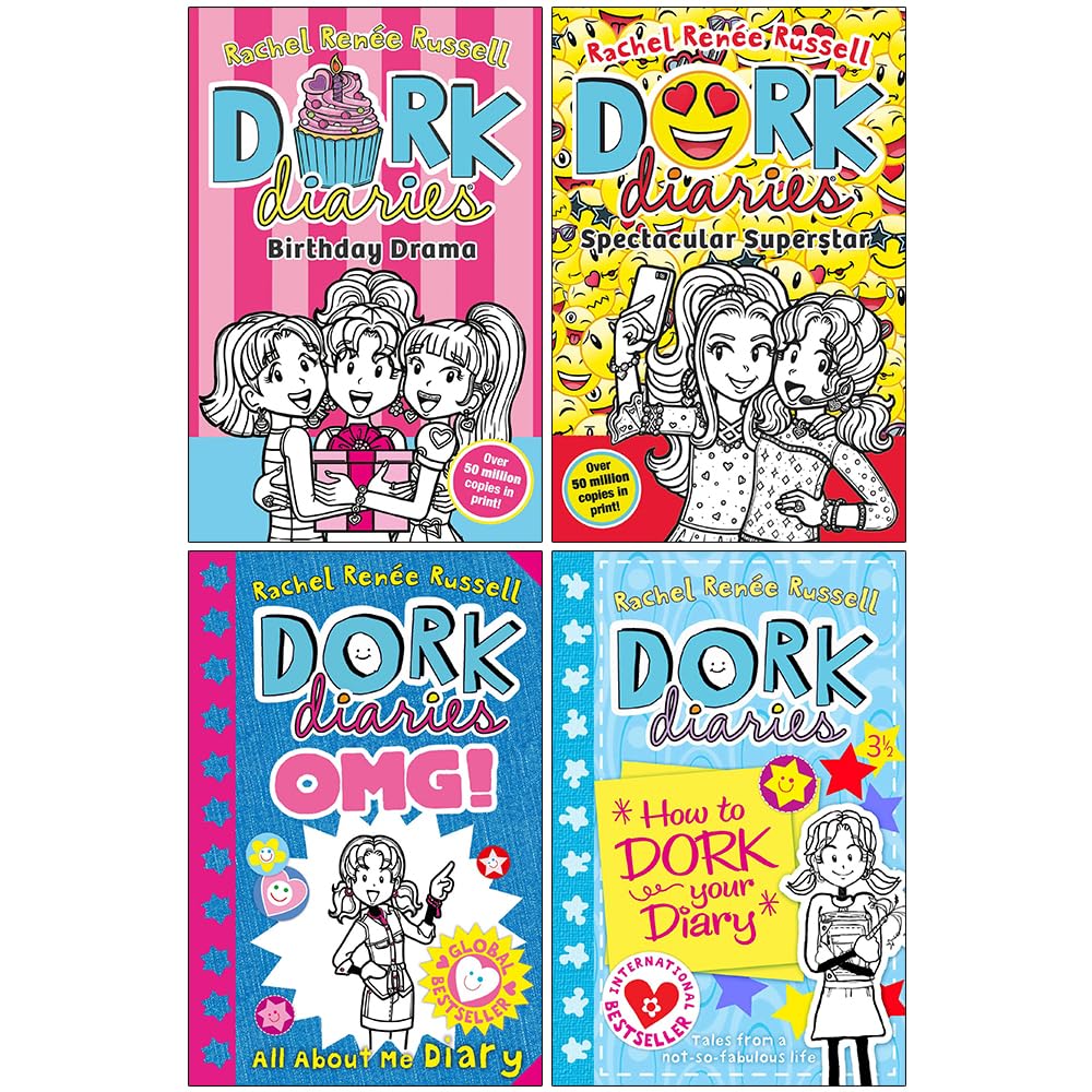 Dork Diaries By Rachel Renee Russell 14 Books Collection Set: Russell ...