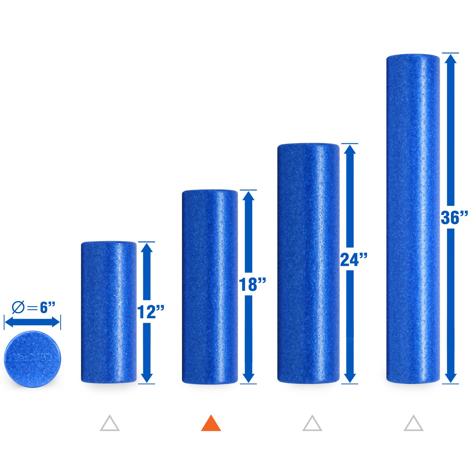 Snapklik.com : Yes4All EPP Exercise Foam Roller Extra Firm High Density Foam Roller Best For ...