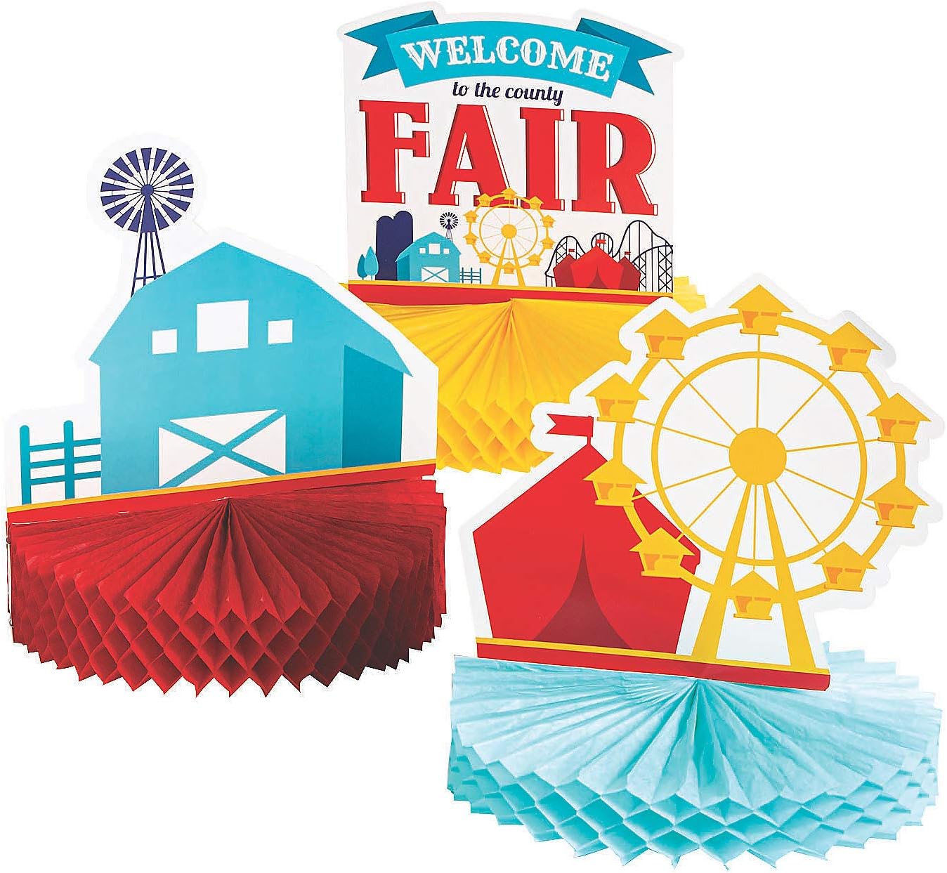 Amazon.com: Fun Express County Fair Centerpiece - Rustic Farm Party ...