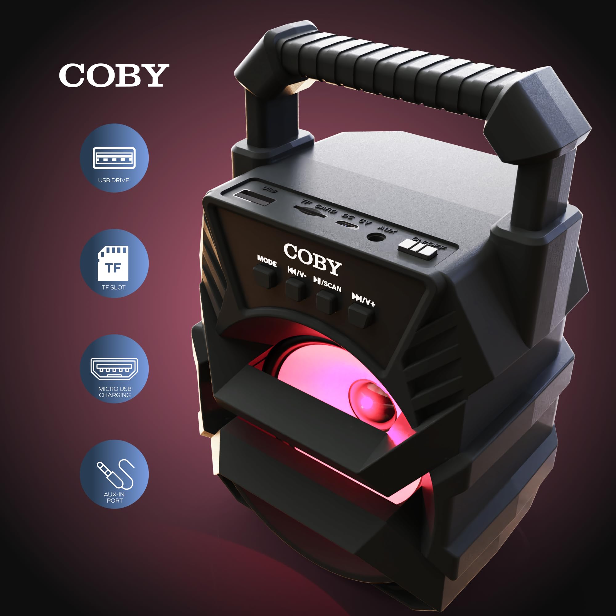 Snapklik.com : Coby Portable Karaoke Speaker & Bluetooth PA System