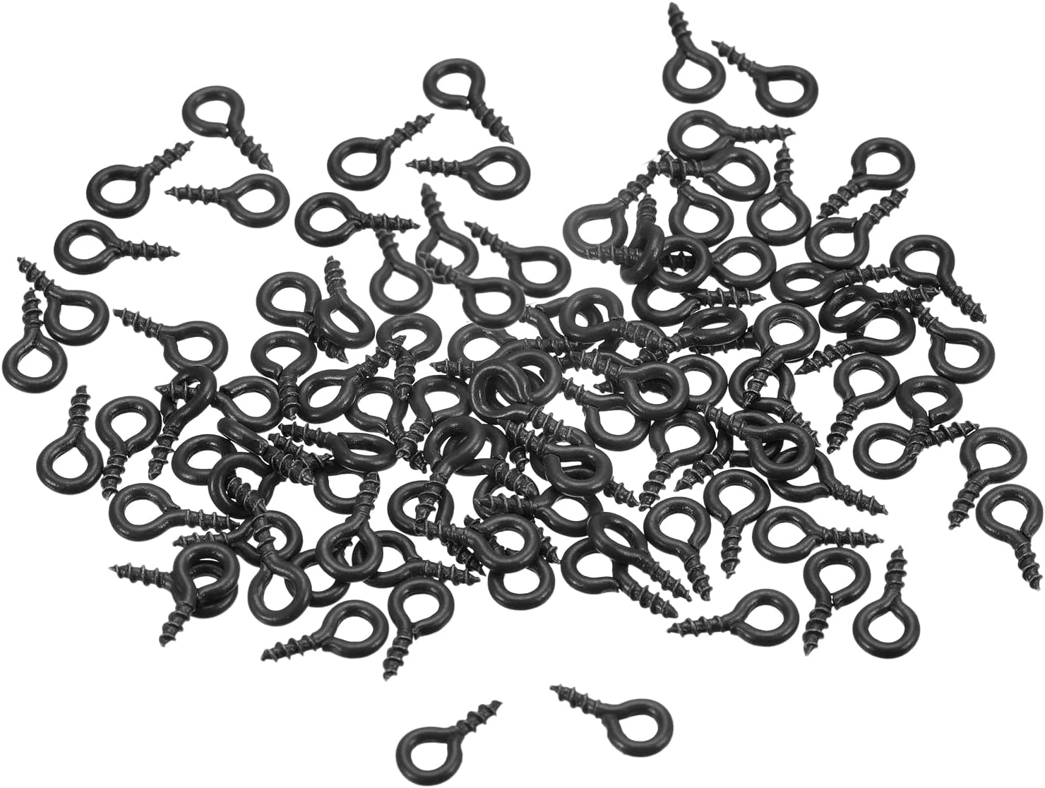 uxcell 200Pcs Small Screw Eye Pins Hooks Mini Eyelets Screws Threaded ...