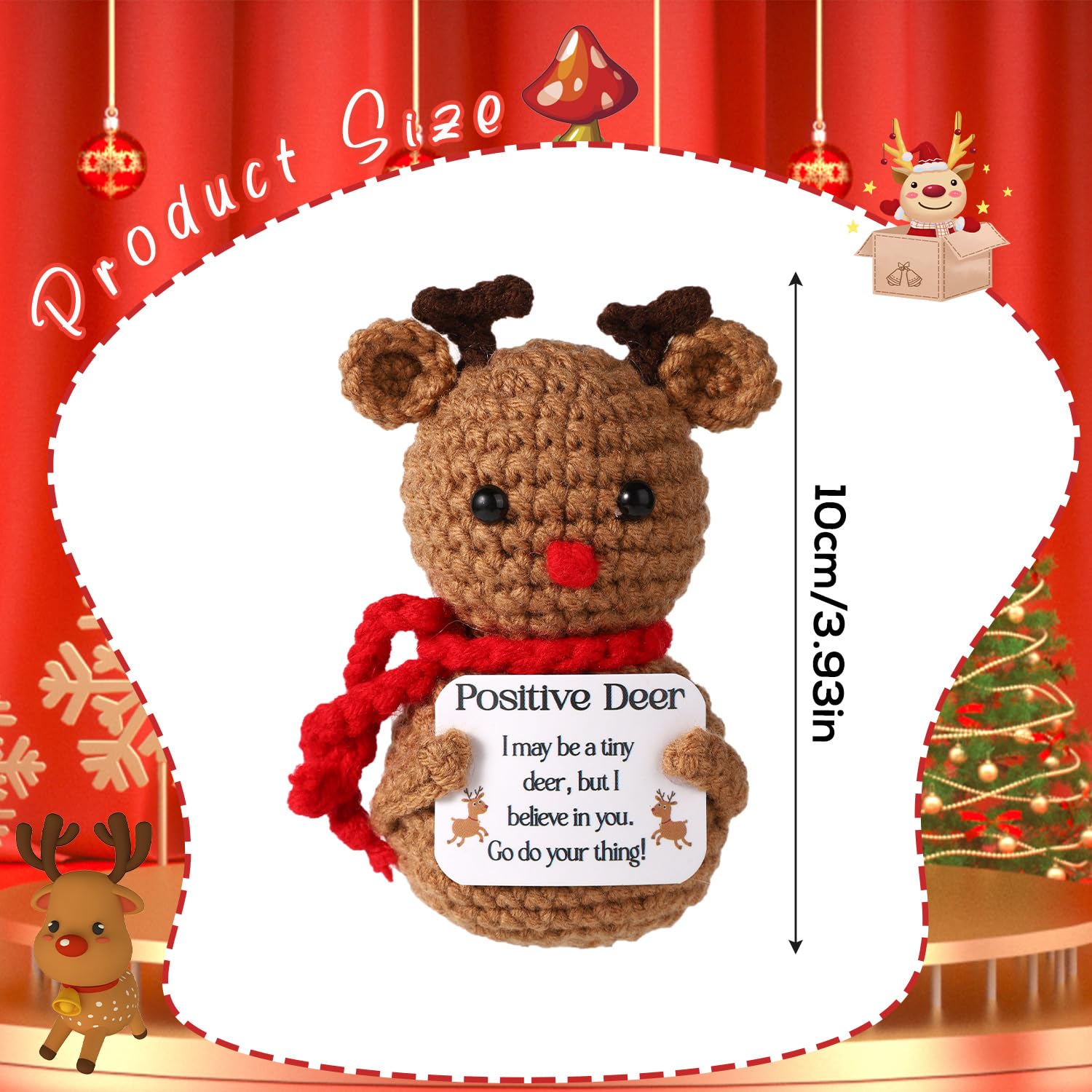 TOYMIS Positive Deer, Deer Crochet Positive Crochet Doll Crochet Animal ...