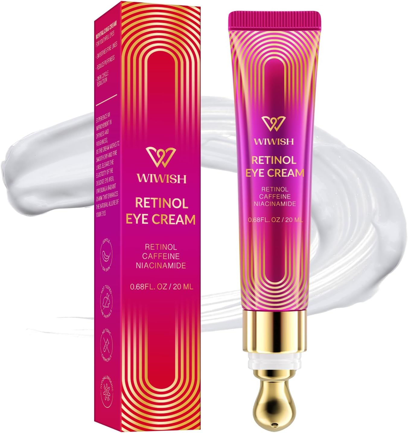 Amazon.com: Wiwish Advanced Retinol Eye Cream: Under Eye Cream for Dark ...
