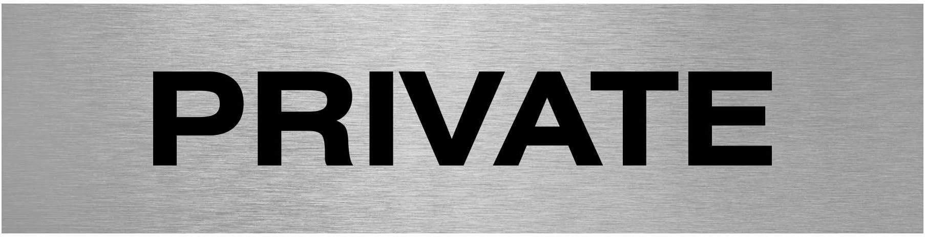 Slimline Aluminium Private Sign from ViroDisplay® – Brushed Silver 200 ...