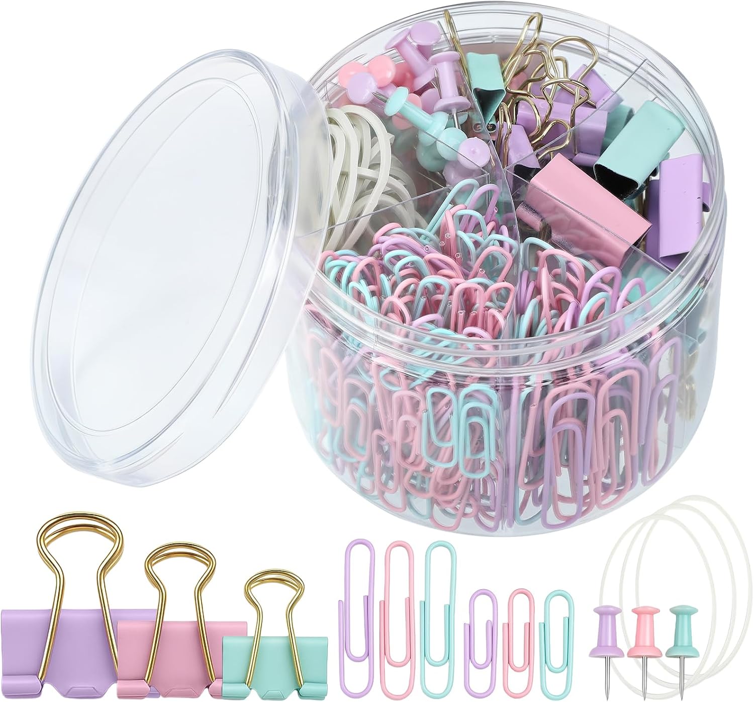 Amazon.com : 350 Pcs Paper Clips Assorted Sizes, Colored Binder Clip ...