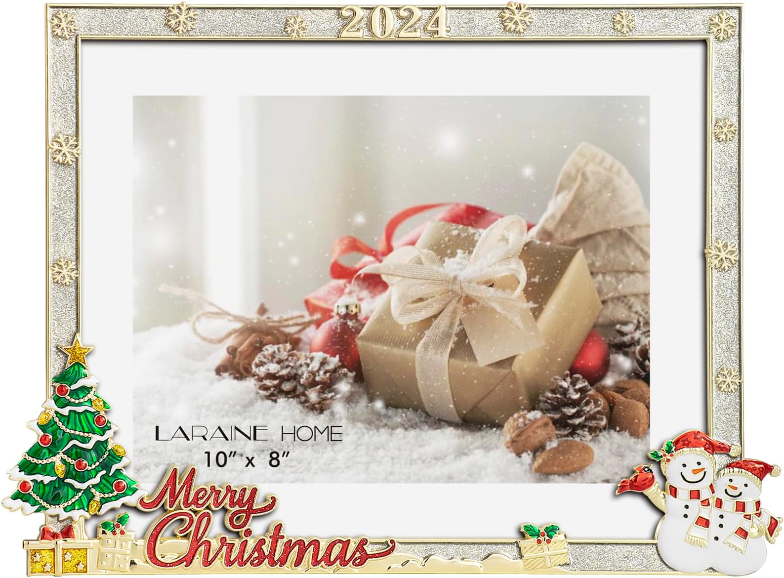 Amazon.com - Cazhes Merry Christmas Picture Frame, Winter Wooden 4x6 ...