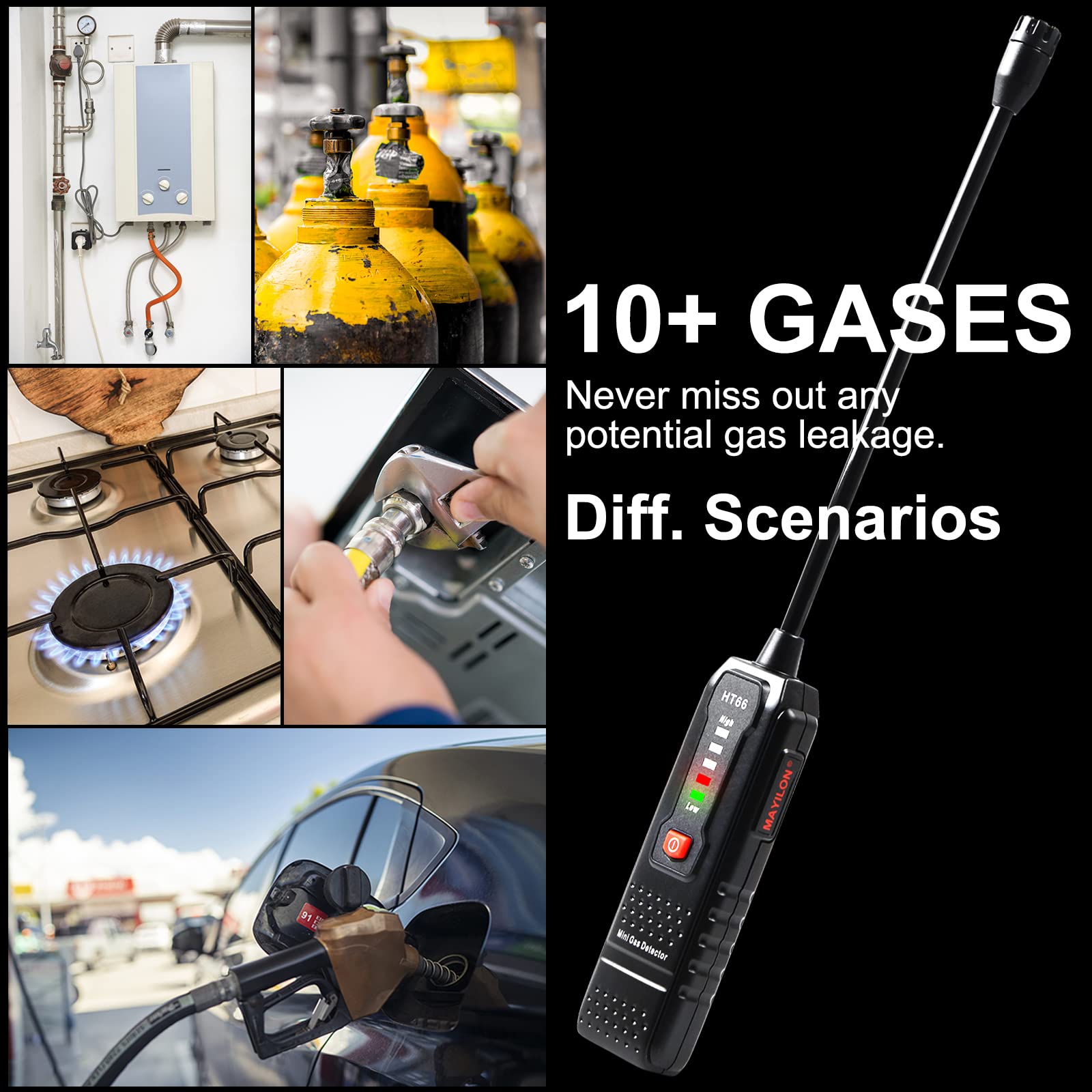 Snapklik.com : Gas Leak Detector, Combustible Gas Leak Tester, Portable ...