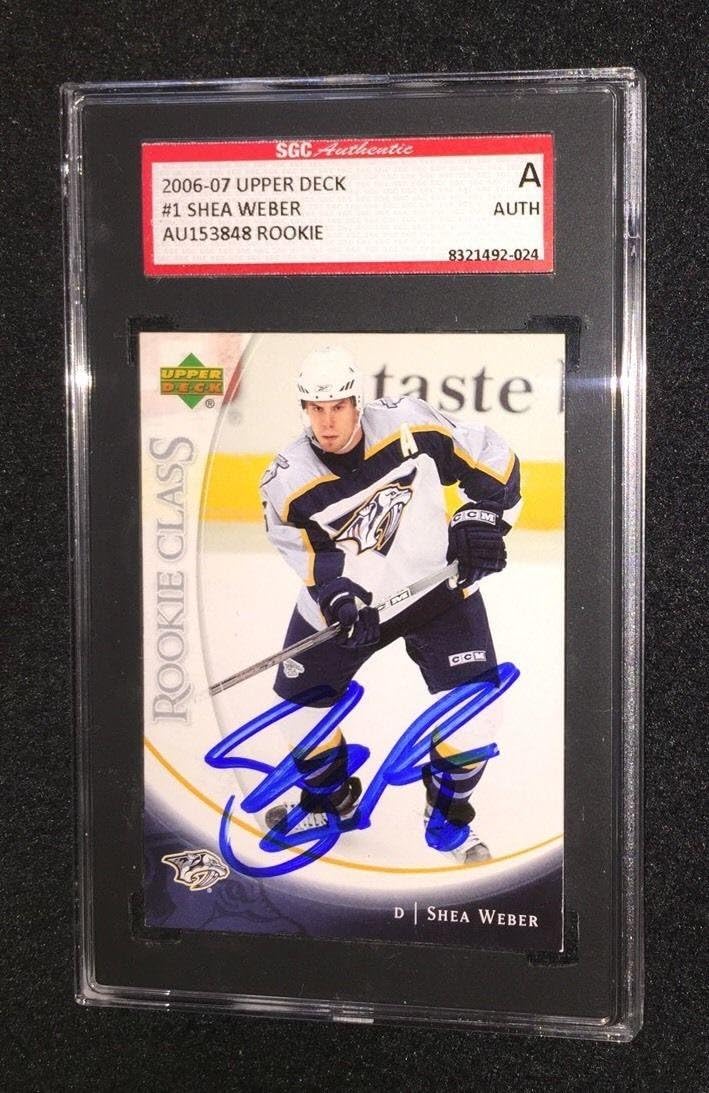 Shea Weber Signed 2006-07 Upper Deck Rookie Class Card #1 Sgc ...