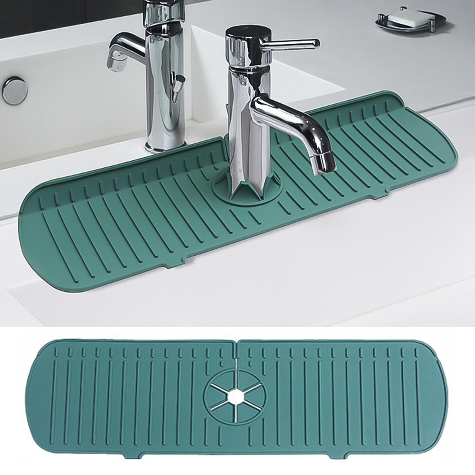 Amazon.com: 17inch Kitchen Sink Splash Guard Sink Faucet Mat Splash ...