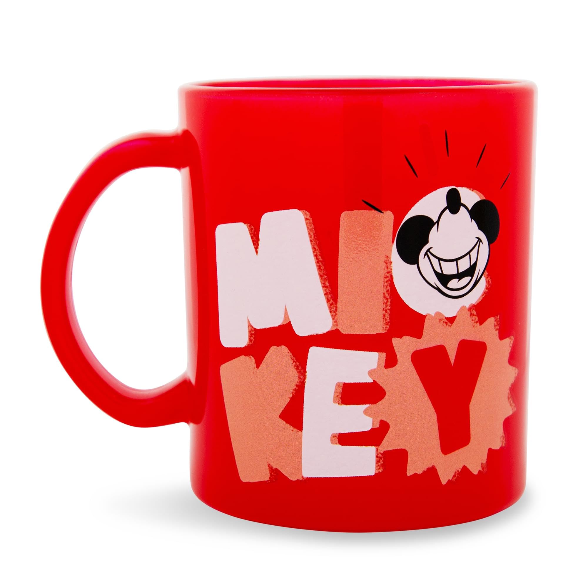 Amazon.com | Disney Mickey Mouse Thumbs-Up Glass Mug | Clear Coffee Cup ...