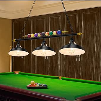 Amazon.com: Rossesay 3 Light Adjustable Pool Table Lights for 7'-8 ...