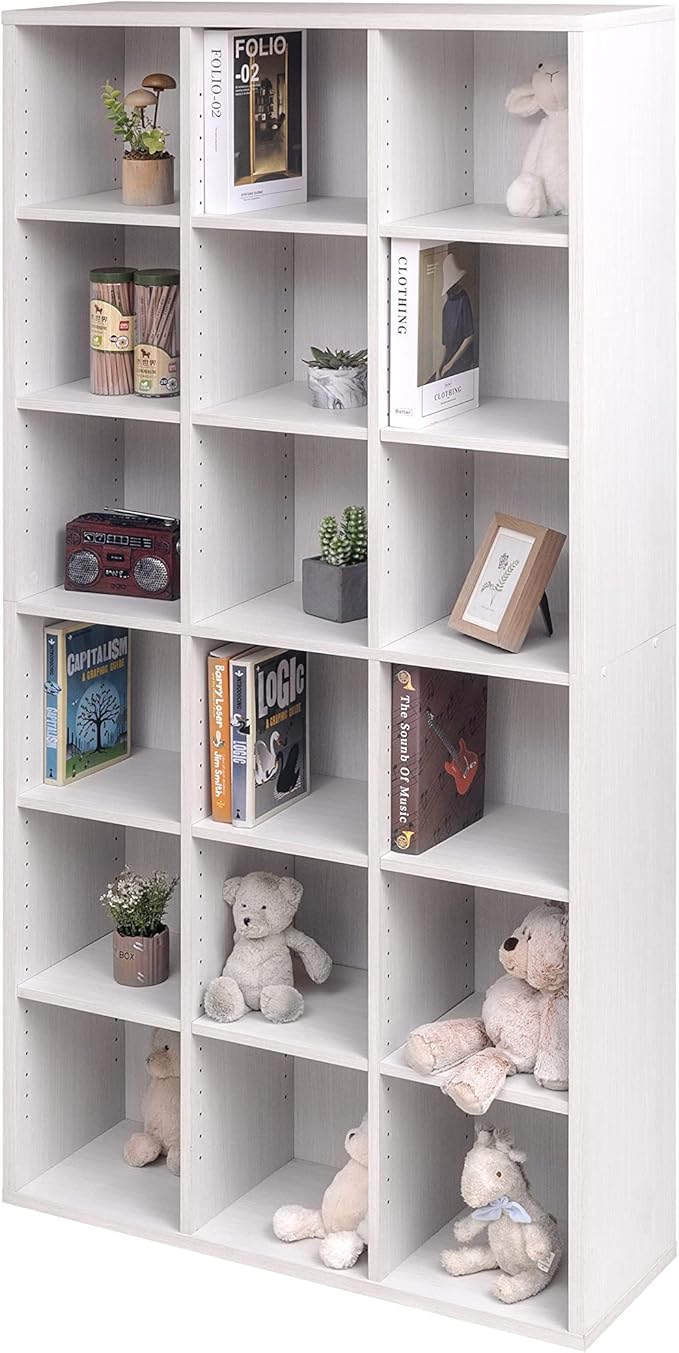 Iris Ohyama, Meuble/Bibliothèque/Étagère, Meuble avec 18 etageres ...