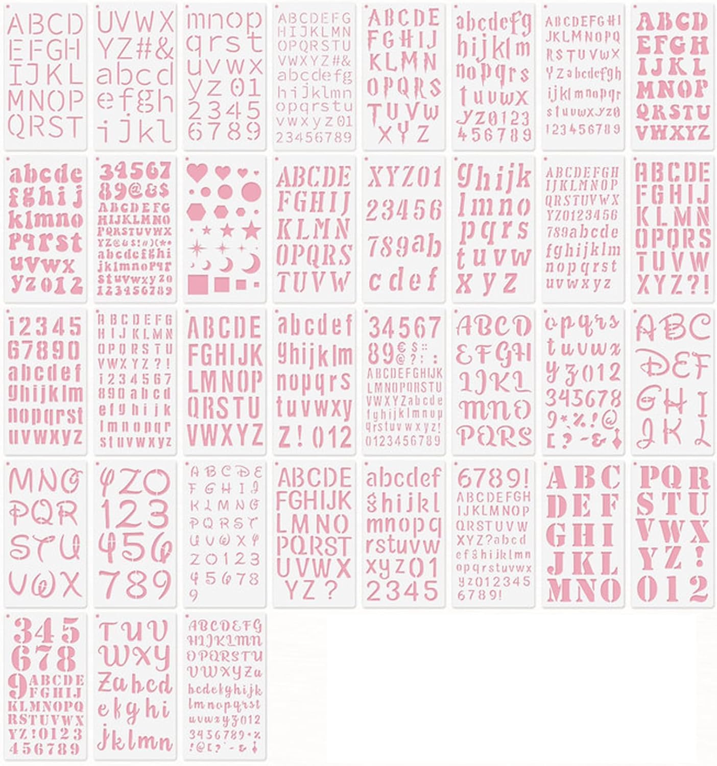 Amazon.com: 1/2, 1 Inch Letter Stencils for Painting, 10 Different ...