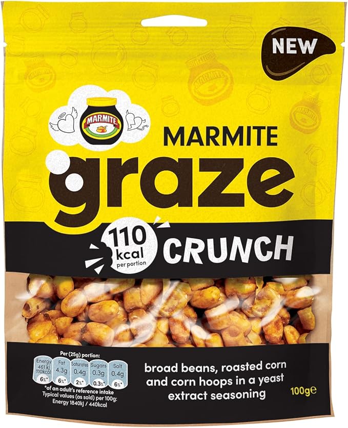 Graze Marmite Crunch Sharing Bag, 100g : Amazon.co.uk: Grocery