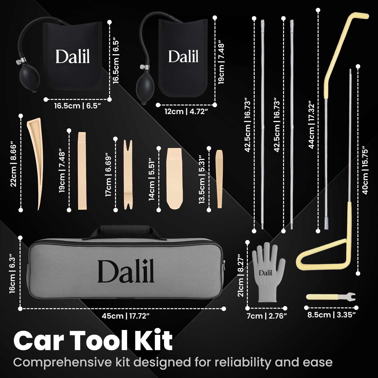 Snapklik.com : Dalil Car Unlock Kit - Complete Emergency Tool Set For ...