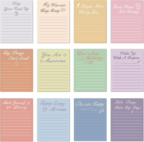 Amazon.com : 12 Pieces Inspirational Funny Sticky Notes for Women ...