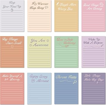 Amazon.com : 12 Pieces Inspirational Funny Sticky Notes for Women ...
