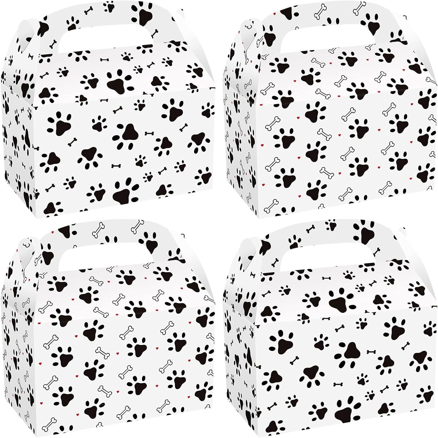 Amazon.com: CIEOVO Gift Boxes, 24 Count Dog Paw Print Paper Bags, Puppy ...