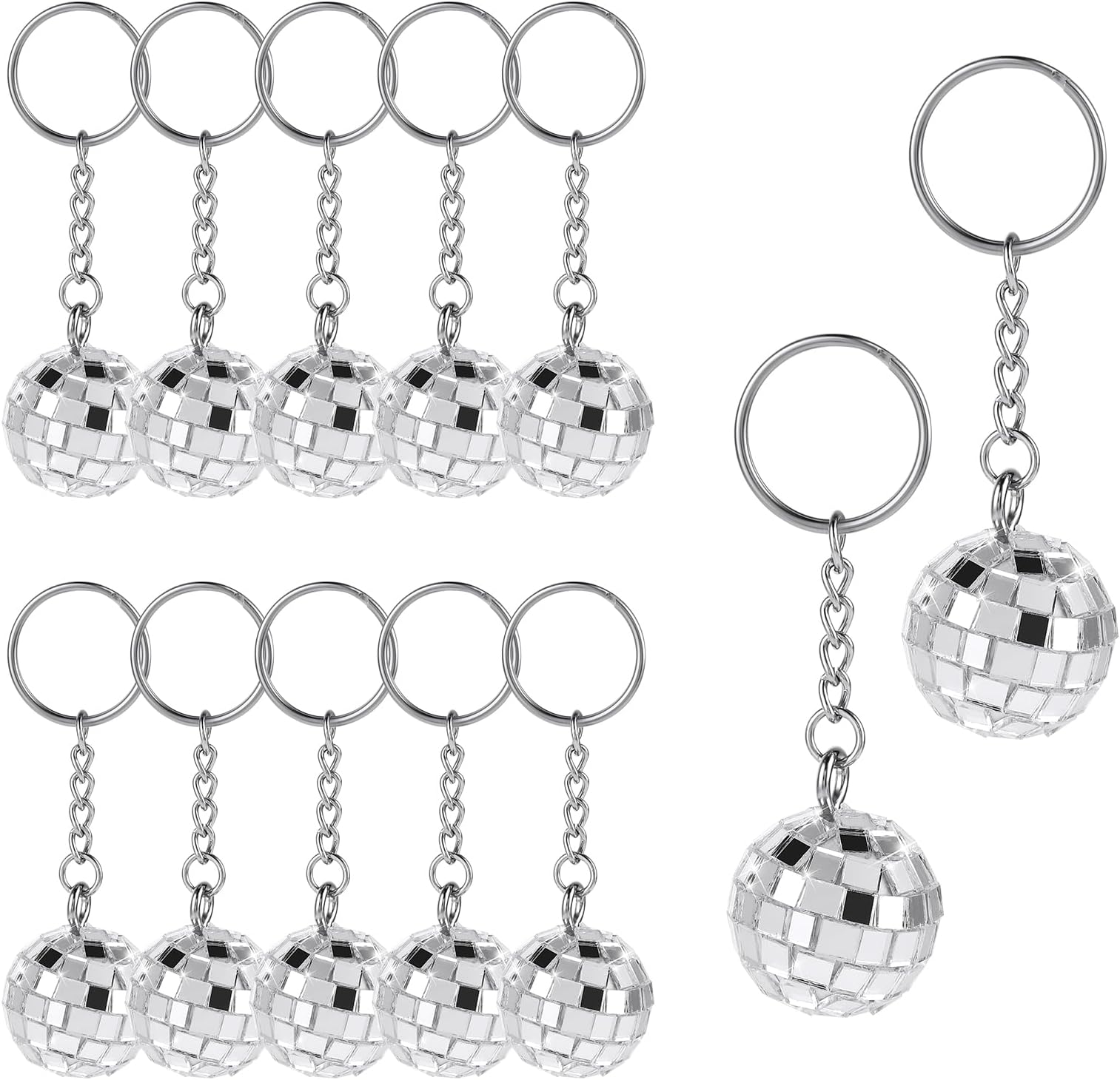 Amazon.com: Disco Ball Keychain, 12 Pieces Disco Ball Party Favors ...