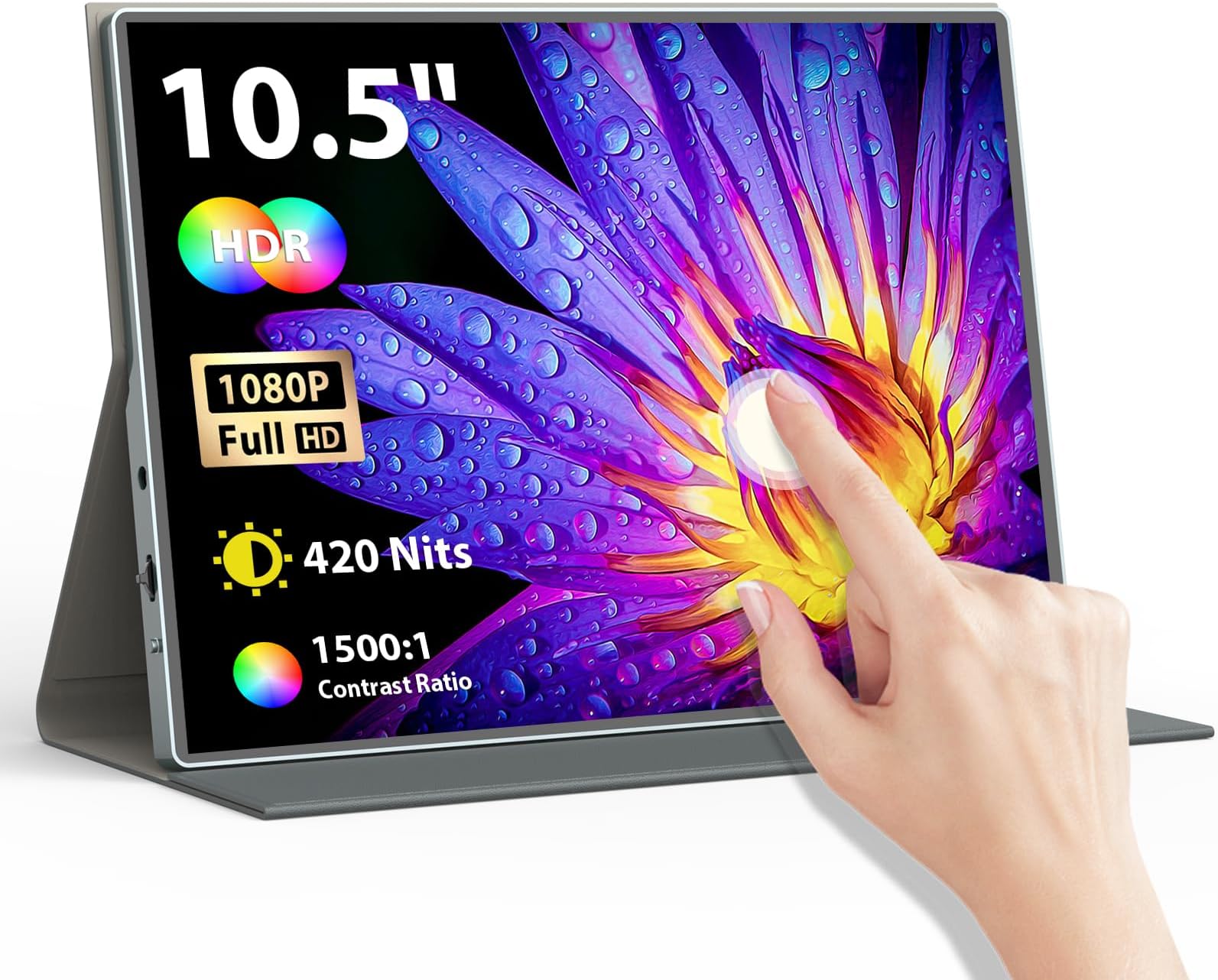 Amazon.com: Miktver Portable Monitor Touchscreen, FHD 10.5" 1920x1280P ...