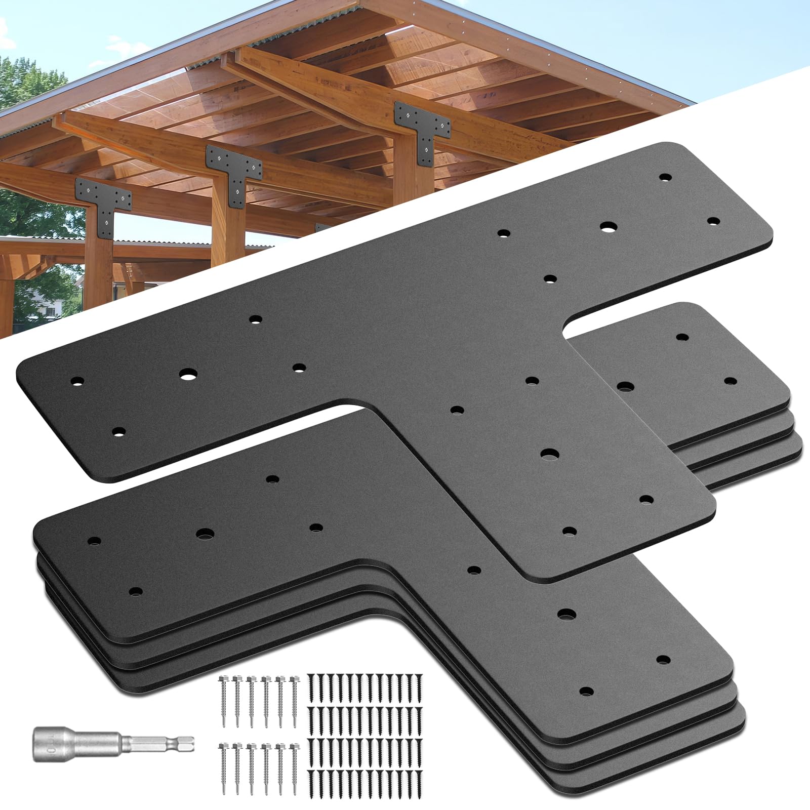 Amazon.com: Heavy Duty T-Brackets, Made of Heavy Duty Metal, T-Shaped ...
