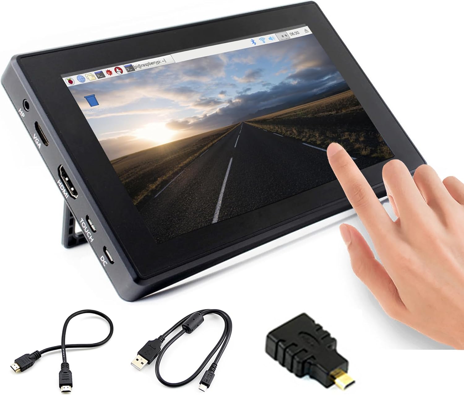 Amazon.com: 7inch HDMI LCD (H) (with case) Capacitive Touch Screen 1024x600 IPS Display Monitor ...
