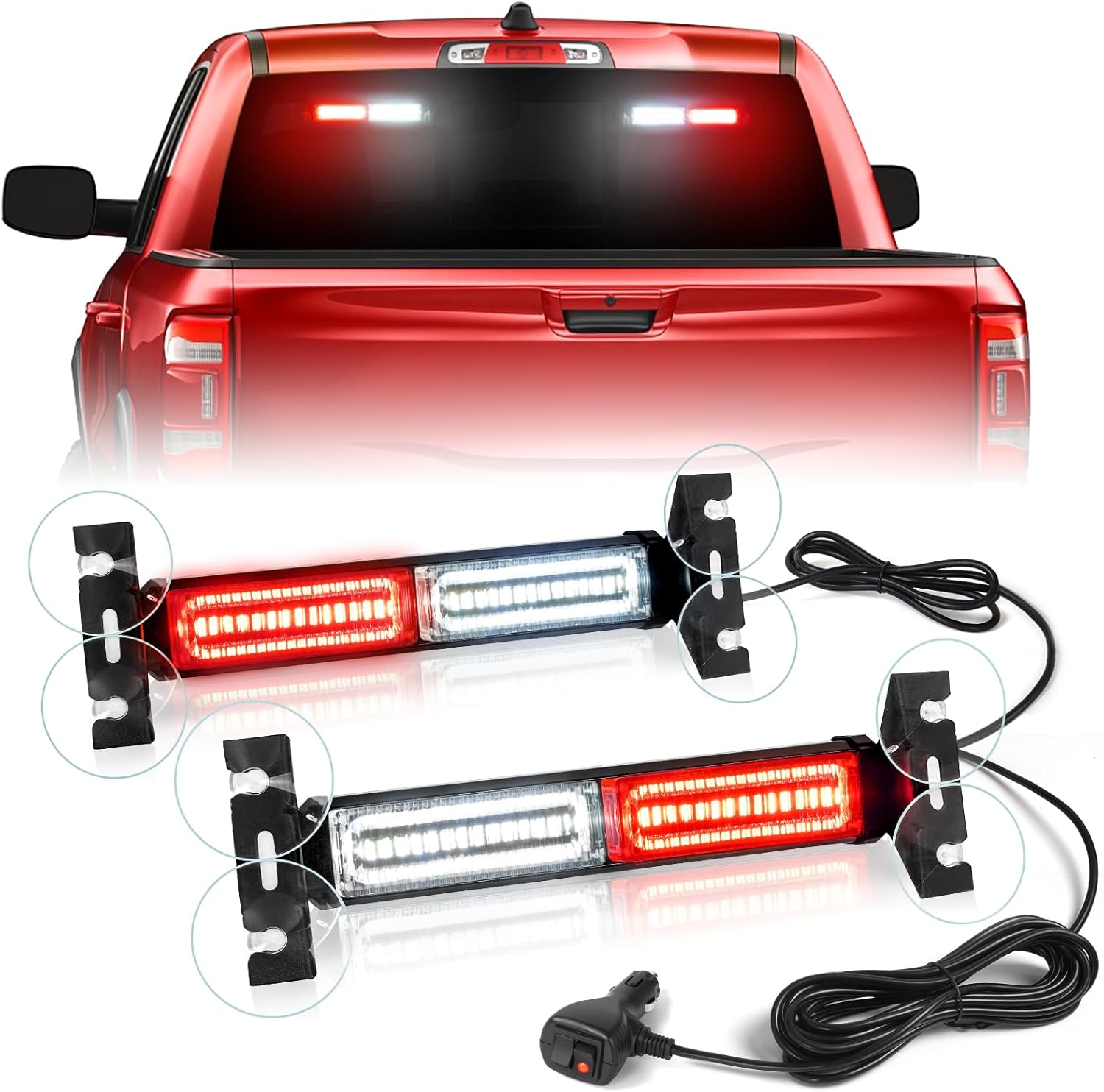 Amazon.com: HLauto 1002L Emergency Strobe Traffic Advisor Light Bar ...