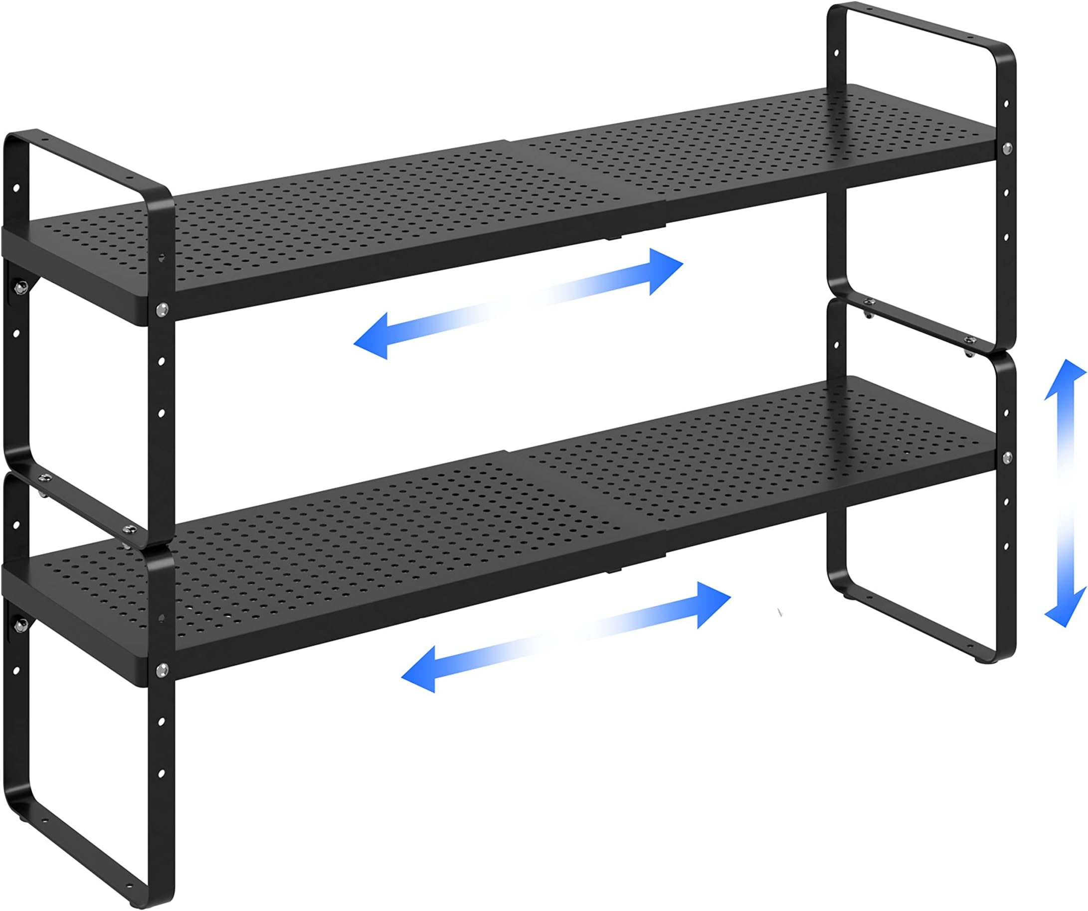 Amazon.com: Expandable Kitchen Cabinet Shelf Organizer Rack Heavy Duty ...