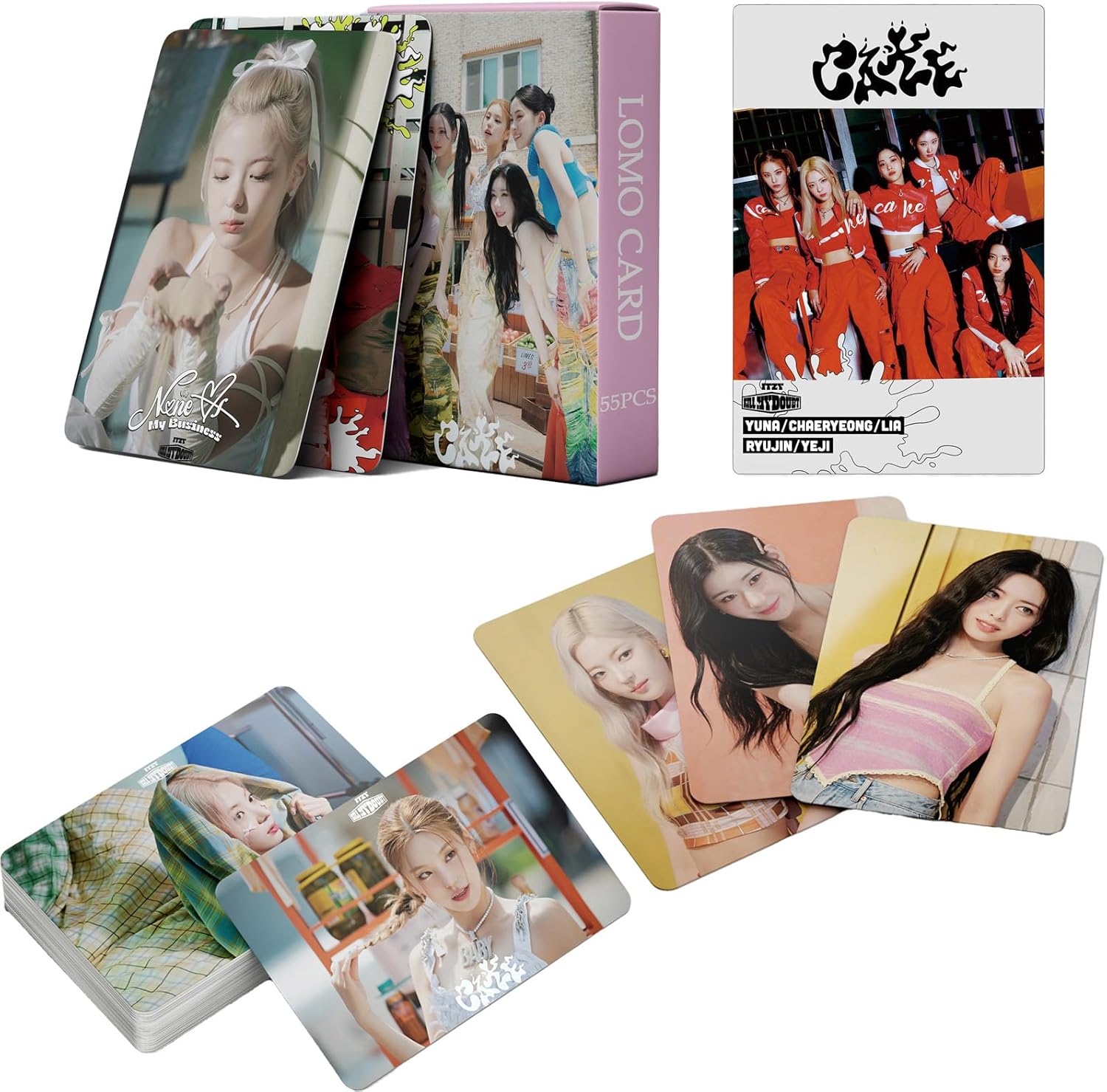 Amazon.com: FOURBOM ITZY Photocards 55Pcs ITZY CAKE Photocards KILL MY DOUBT Album Cards ITZY ...