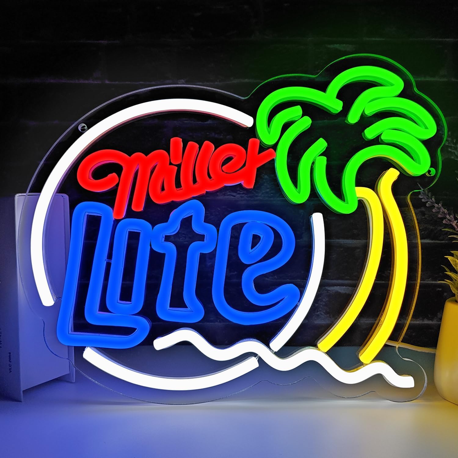 Amazon.com : FINEON CROWN 17in*13in LED strip Neon Sign Light for Beer ...