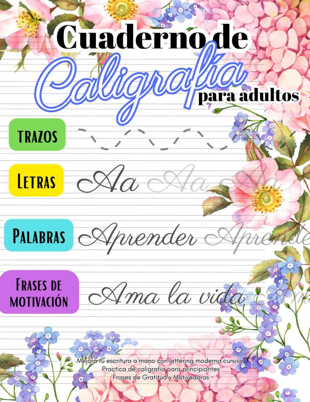Amazon.com: Cuaderno de Caligrafía para adultos: Mejora tu escritura a ...
