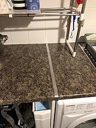 Rolabond Kitchen Worktop Straight Running Joint Matt Silver 40mm x ...