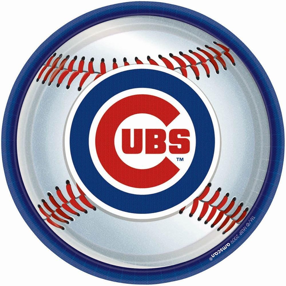 Amazon.com: Multicolor Chicago Cubs? Fan Party Paper Plates - 9" (18 Pc ...