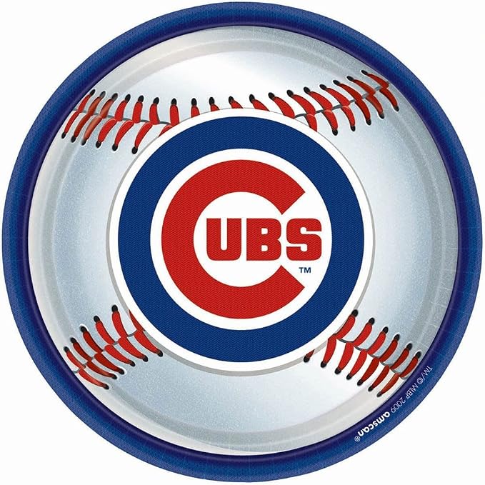 Amazon.com: Multicolor Chicago Cubs? Fan Party Paper Plates - 9" (18 Pc ...