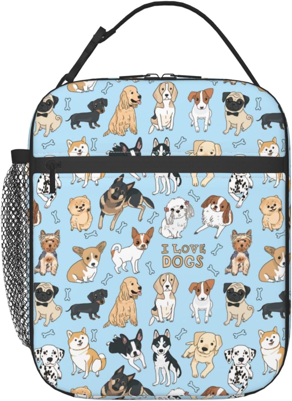 Amazon.com: cromcu Insulated Lunch Box for Girls Kids Women Dog Lunch ...