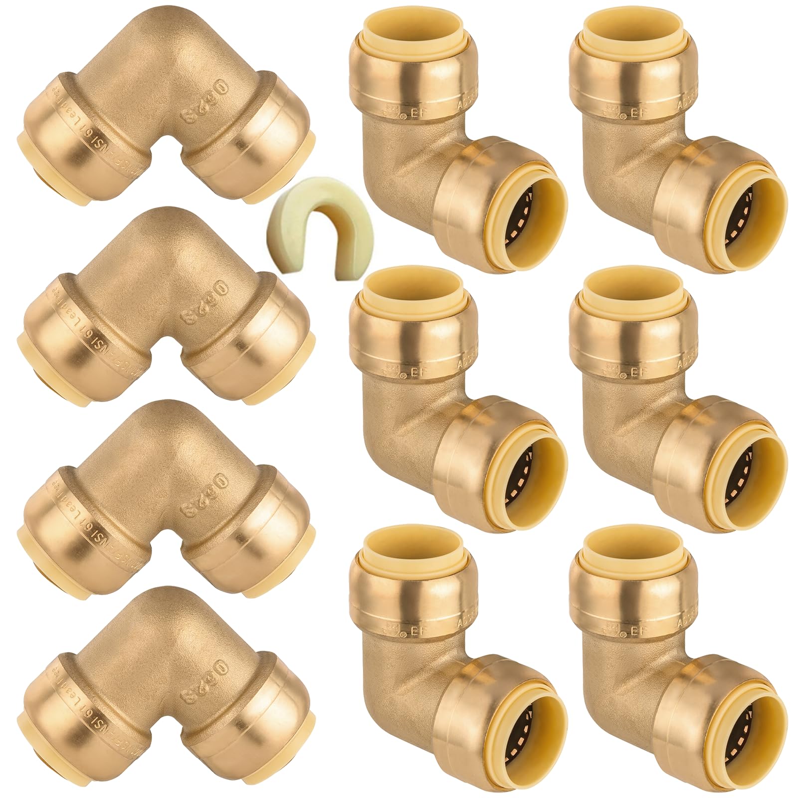 Snapklik.com : HeSun 10-Pack Pushfit 90 Degree Elbow, 3/4"x3/4" Push To ...
