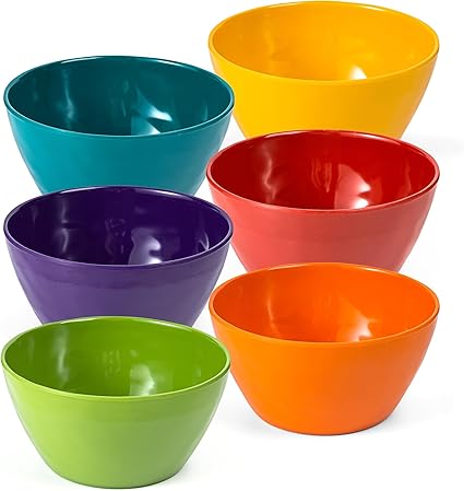 Amazon.com: ZAINCA Melamine Small Bowls - 12 Oz Mini Bowl Set of 6 ...