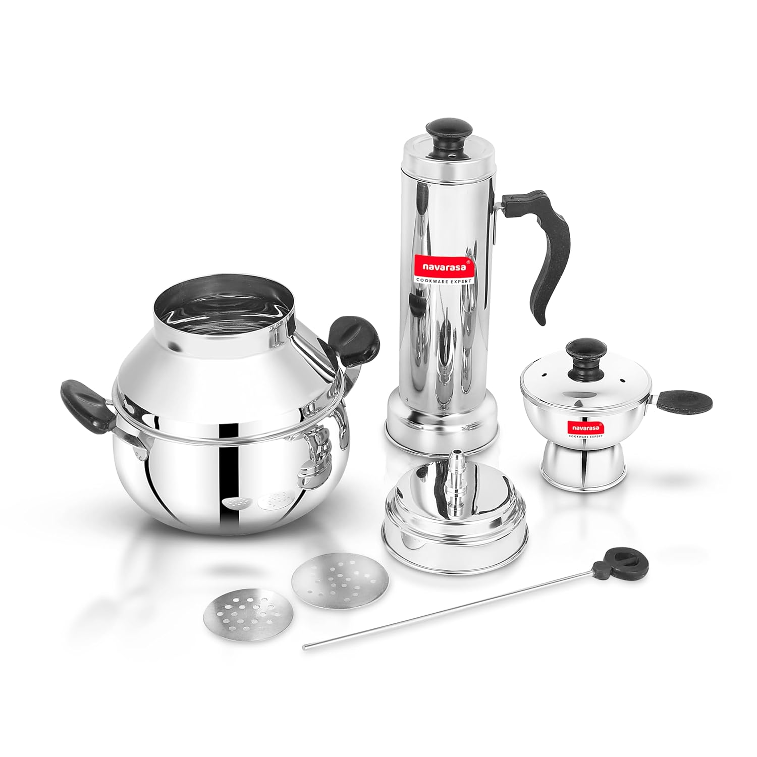 Navarasa Stainless Steel 2 In 1 Puttu Cooker | Traditional And Chiratta ...