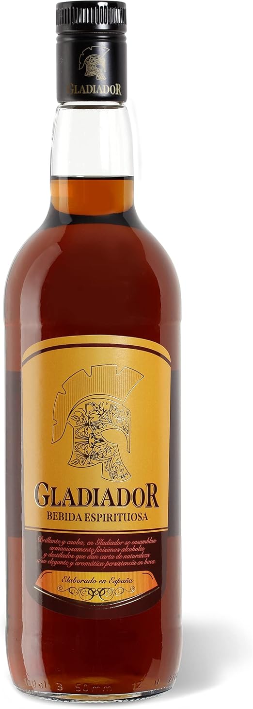 GLADIADOR bebida espirituosa de brandy botella 1 lt : Amazon.es ...