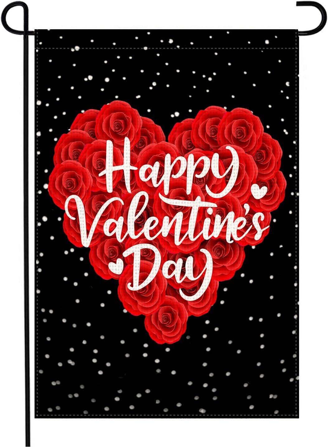 Amazon.com : Doncida Happy Valentines Day Garden Flag 12x18 Inch Double ...