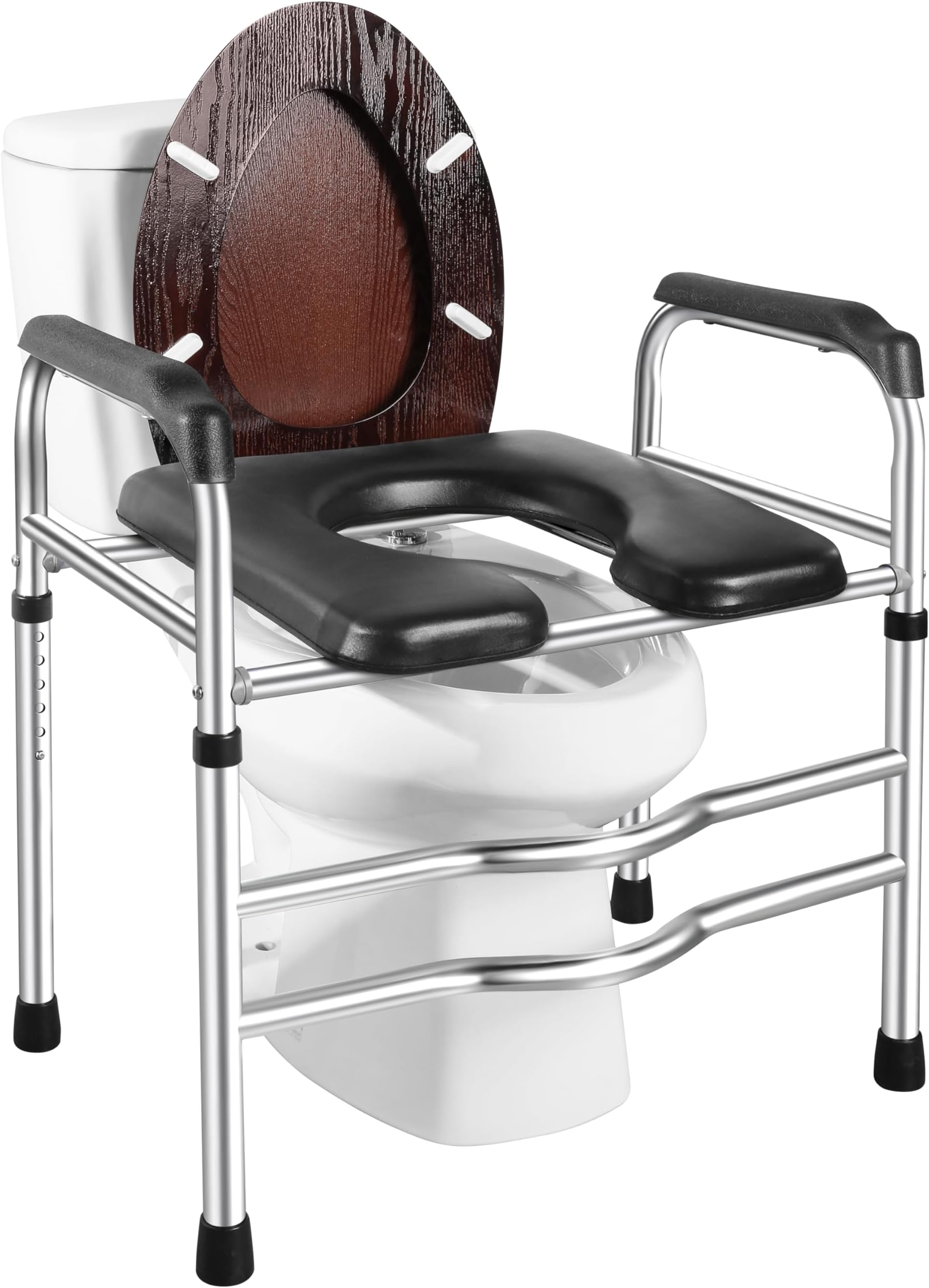 Amazon.com: Agrish Raised Toilet Seat with Handles - Cozy Padded ...