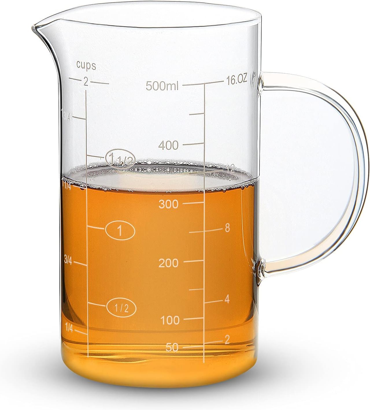 Amazon.com: Clopare Glass Measuring Cup with Measurements, 2-Cup, High ...