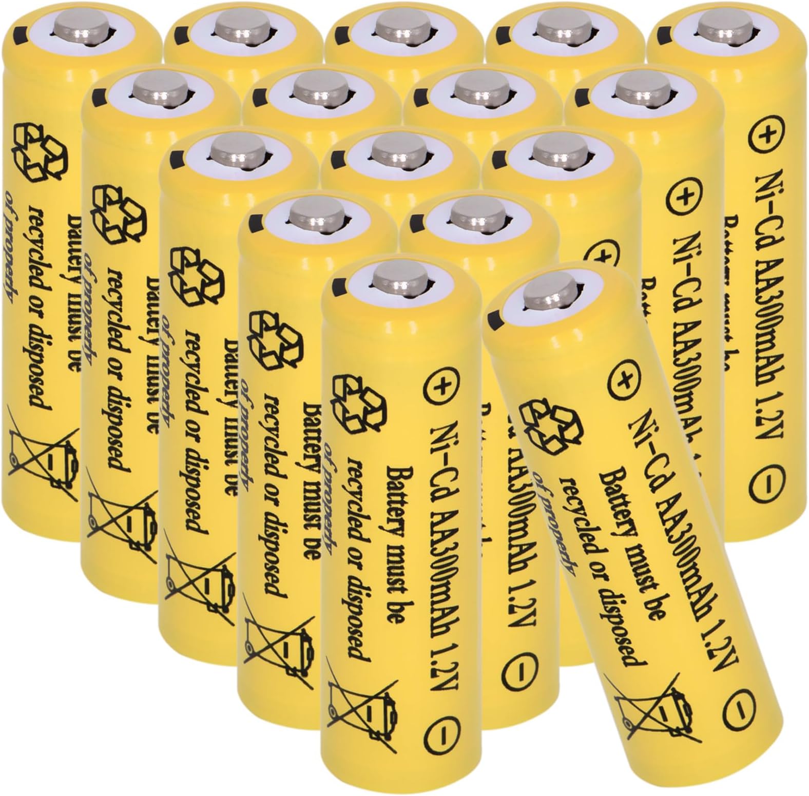 Amazon.com: RELIGHTABLE 300mAh AA NiCd 1.2v Rechargeable Batteries ...