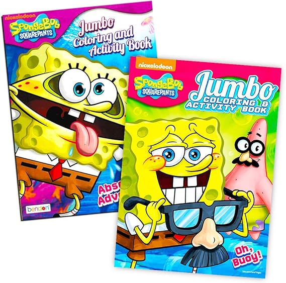 Amazon.com: Spongebob Squarepants Coloring Book Set (2 Coloring Books ...