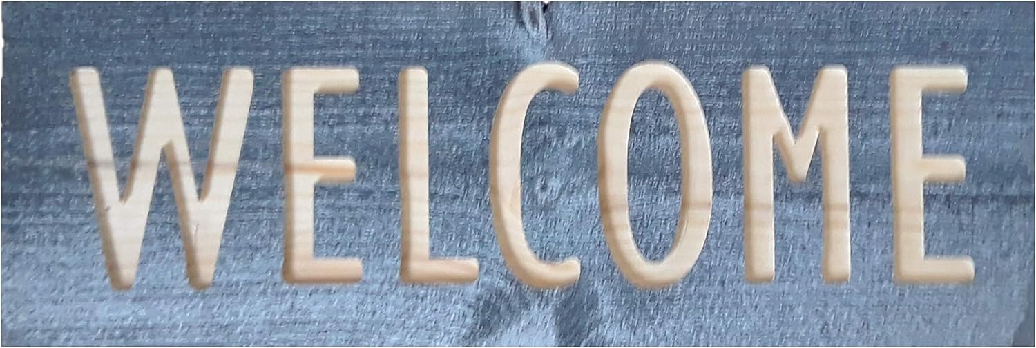 Amazon.com : AWW Welcome Sign for Front Door or Porch - Rustic Style ...