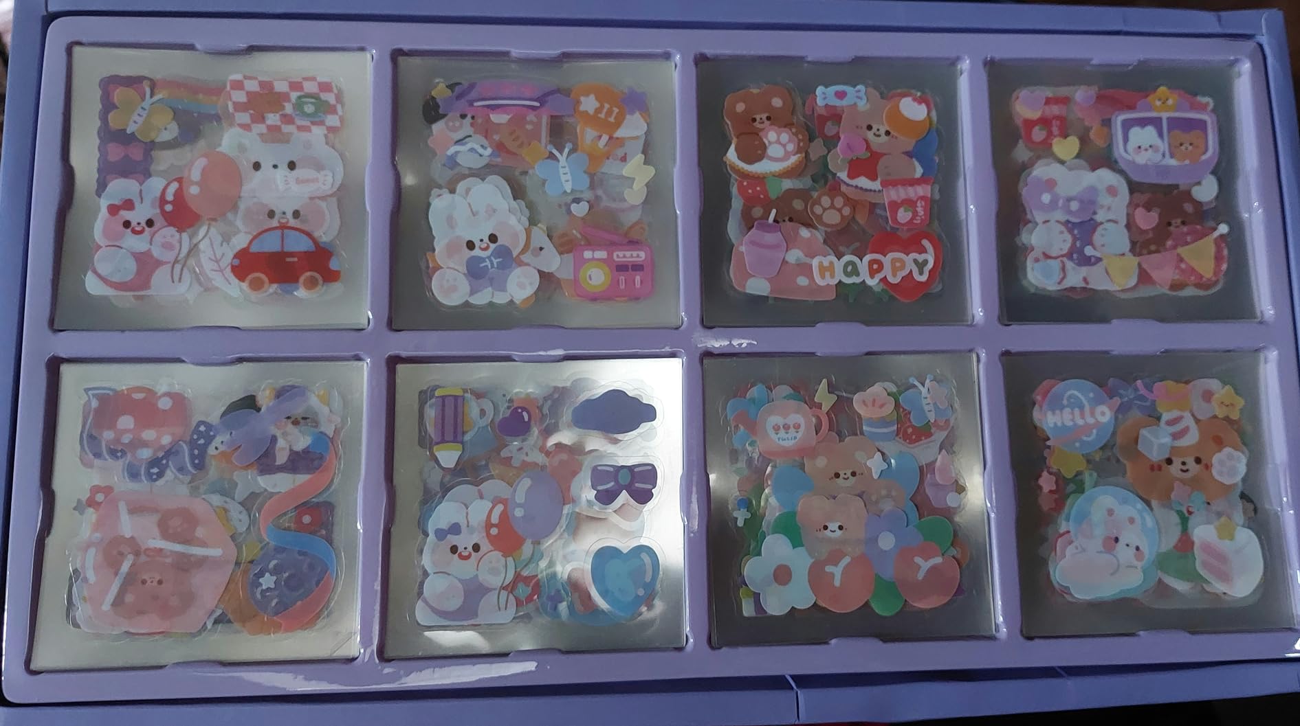 Careflection PVC School Girl Theme Kawaii Stickers -200 Sheets Box Cute ...