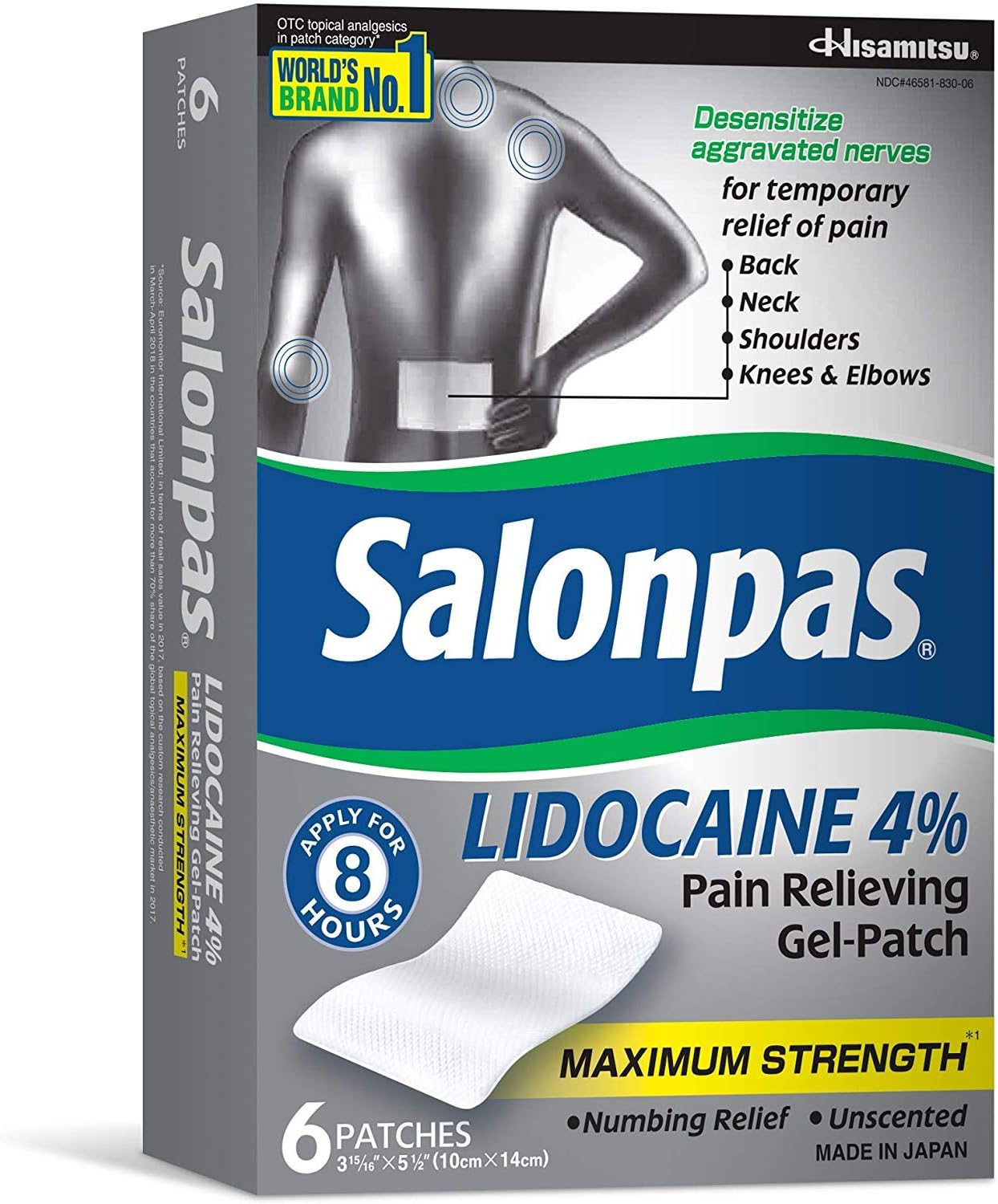 Amazon.com: Salonpas Lidocaine 4% Pain Relieving Maximum Strength Gel ...